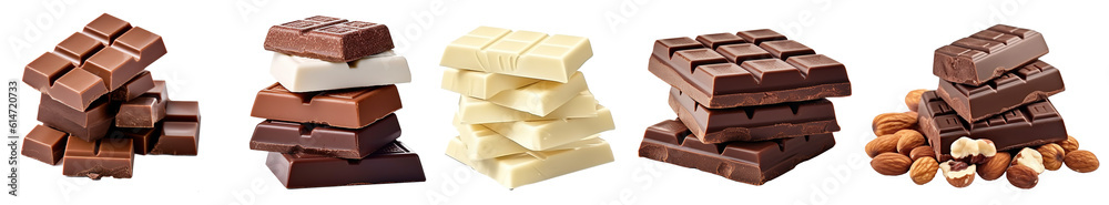 chocolate in diffrent color. milk, dark and white chocolate bars ...