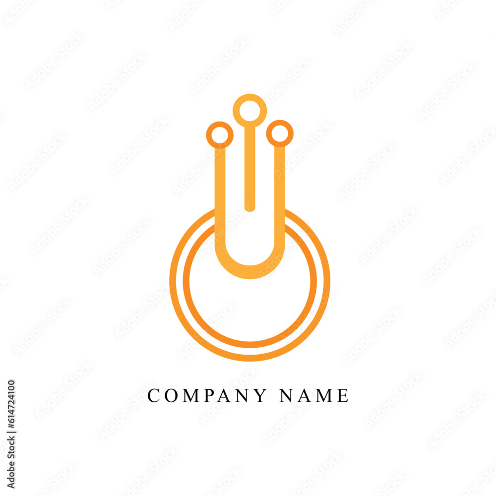 Logo electric technology template Free vector Stock Vector | Adobe Stock