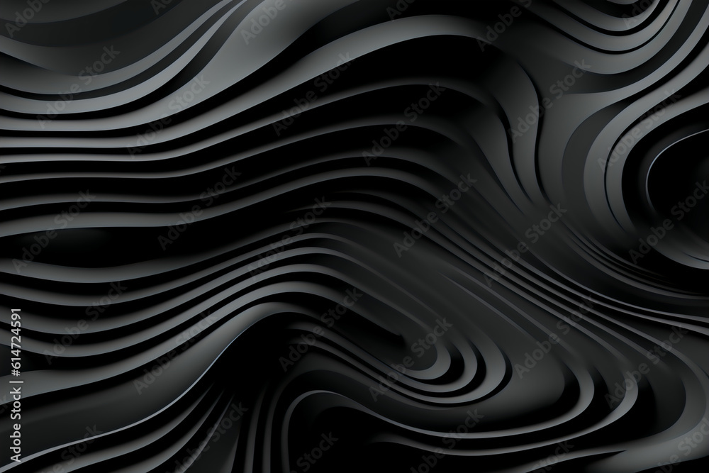 Abstract black and grey texture premium vector, free flowing lines ...