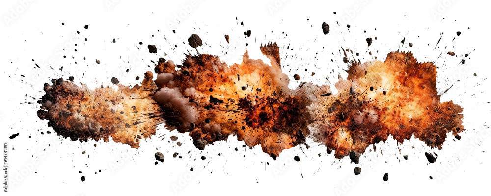 Explosion border isolated on transparent background - Generative AI Stock Illustration | Adobe Stock
