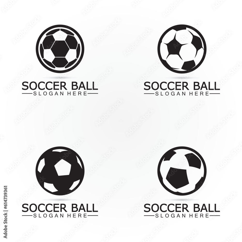Soccer ball logo design Icon & Symbol Vector Template. football logo ...