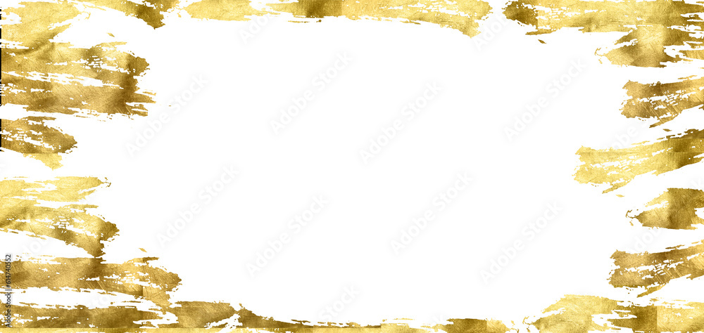 Gold sparkle ,splatter border,Gold Foil Frame Gold brush stroke on ...
