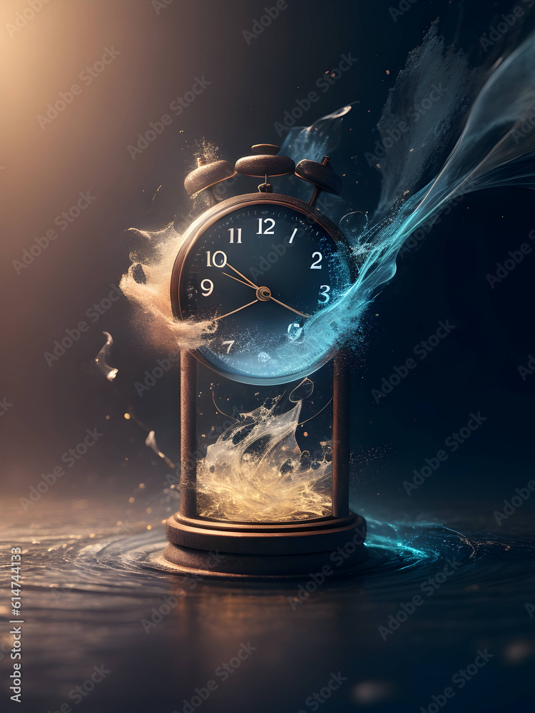 Fading Time on standing pocket watch: Time always continues to fade ...