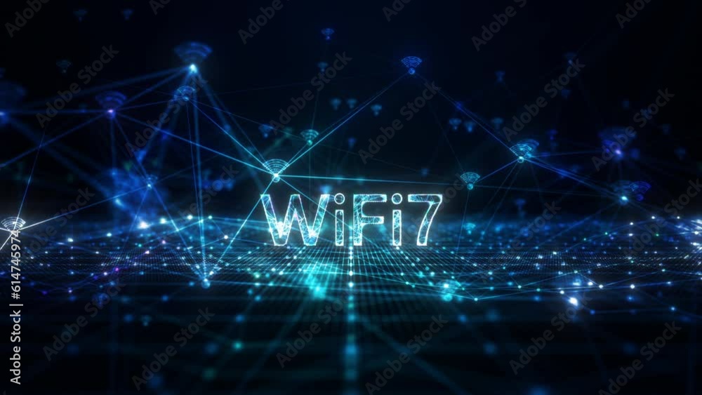 WiFi 6G future technology digital data network connections background, Technology wireless data ...