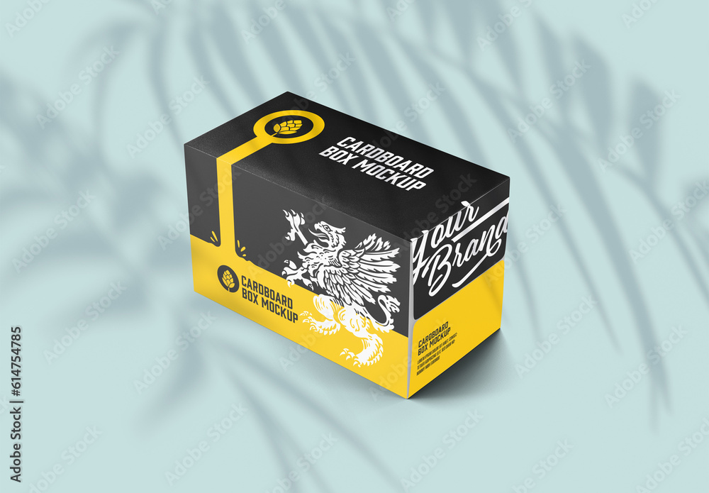 Beer Cardboard Box Mockup Stock Template | Adobe Stock