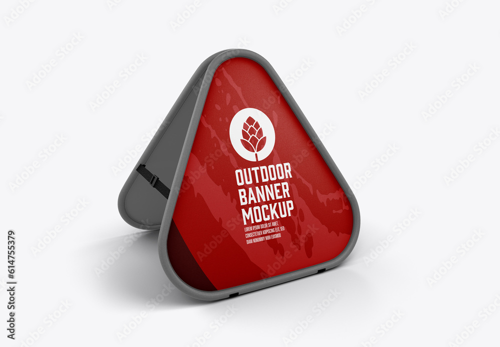 Triangle Pop-up Banner Mockup Stock Template | Adobe Stock