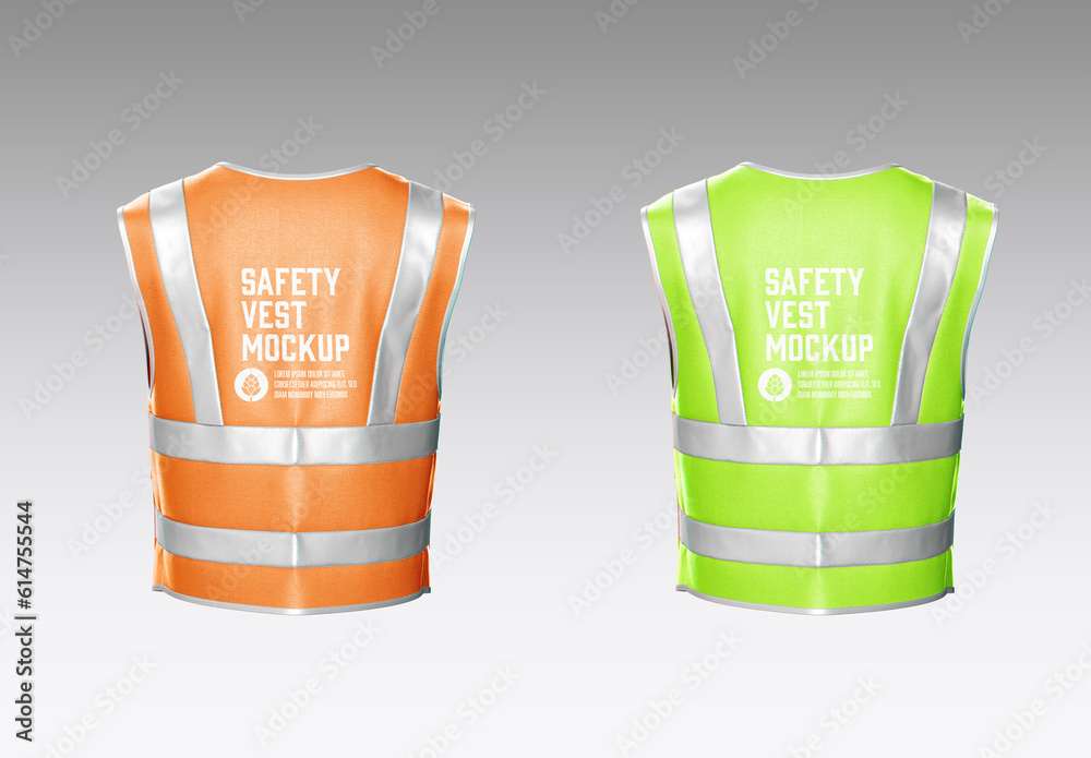 Safety Vest Mockup Stock Template | Adobe Stock