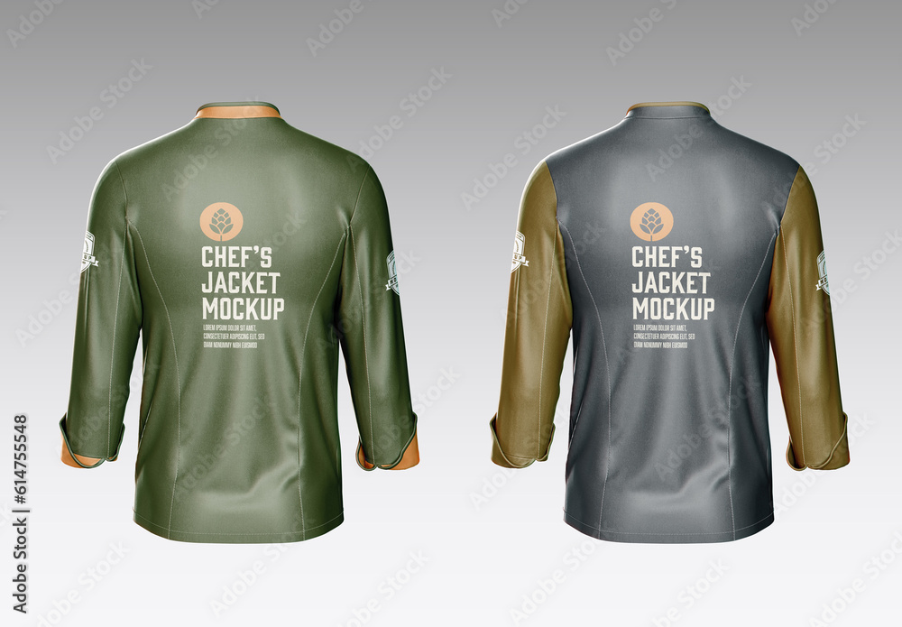 Men's Chef's Jacket Mockup Stock Template | Adobe Stock