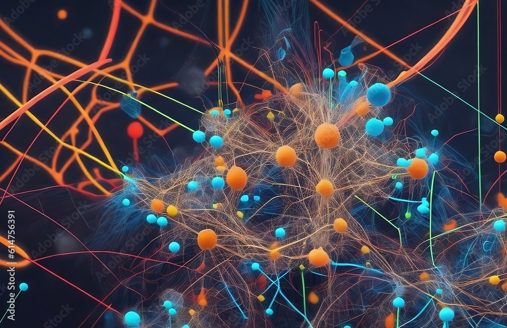 Abstract wallpaper of data visualization with vibrant flowing lines and ...
