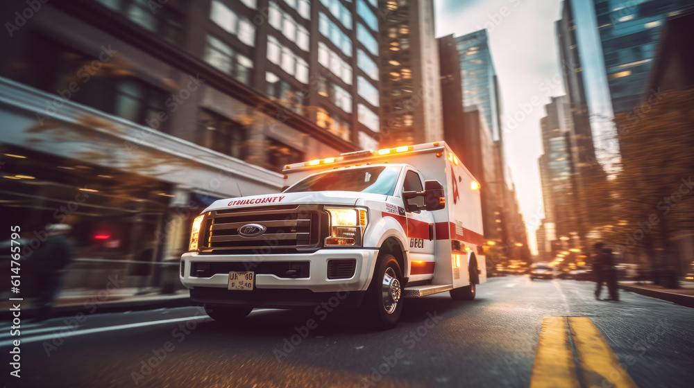 Ambulance rescue van on highway. Ambulance Vehicle Truck. Ambulance ...