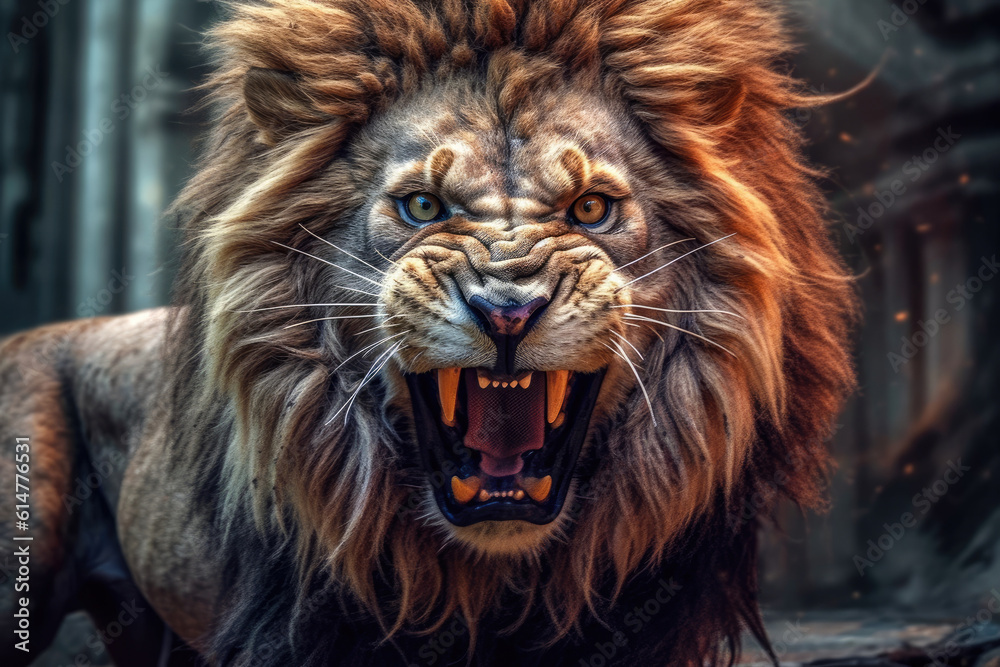 A ferocious lion symbol of the Babylon empire Daniel Biblical ...