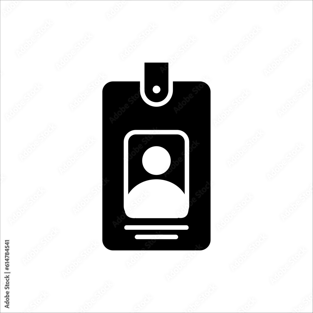 User id badge icon. Employee ID Card line and glyph version ...