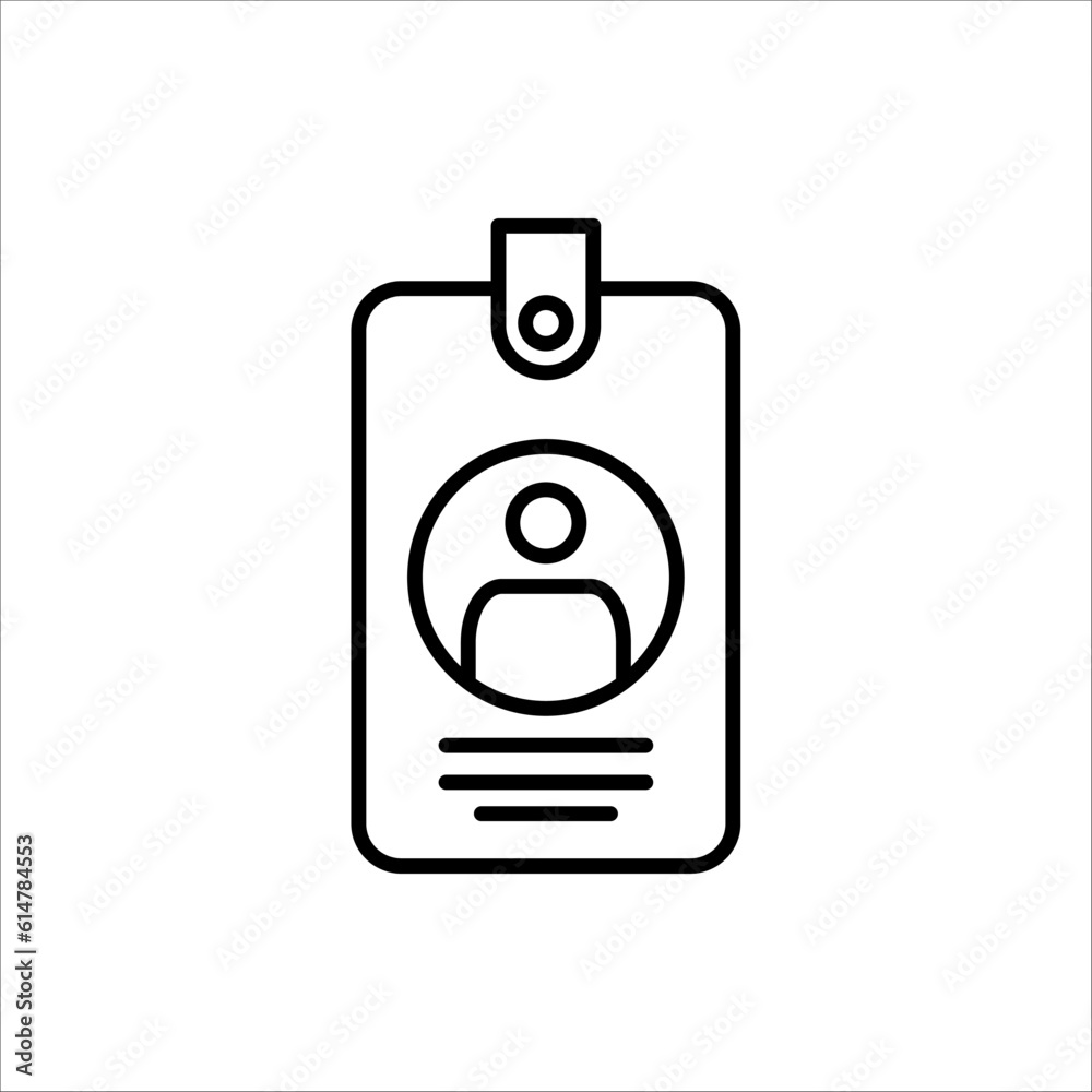 User id badge icon. Employee ID Card line and glyph version ...