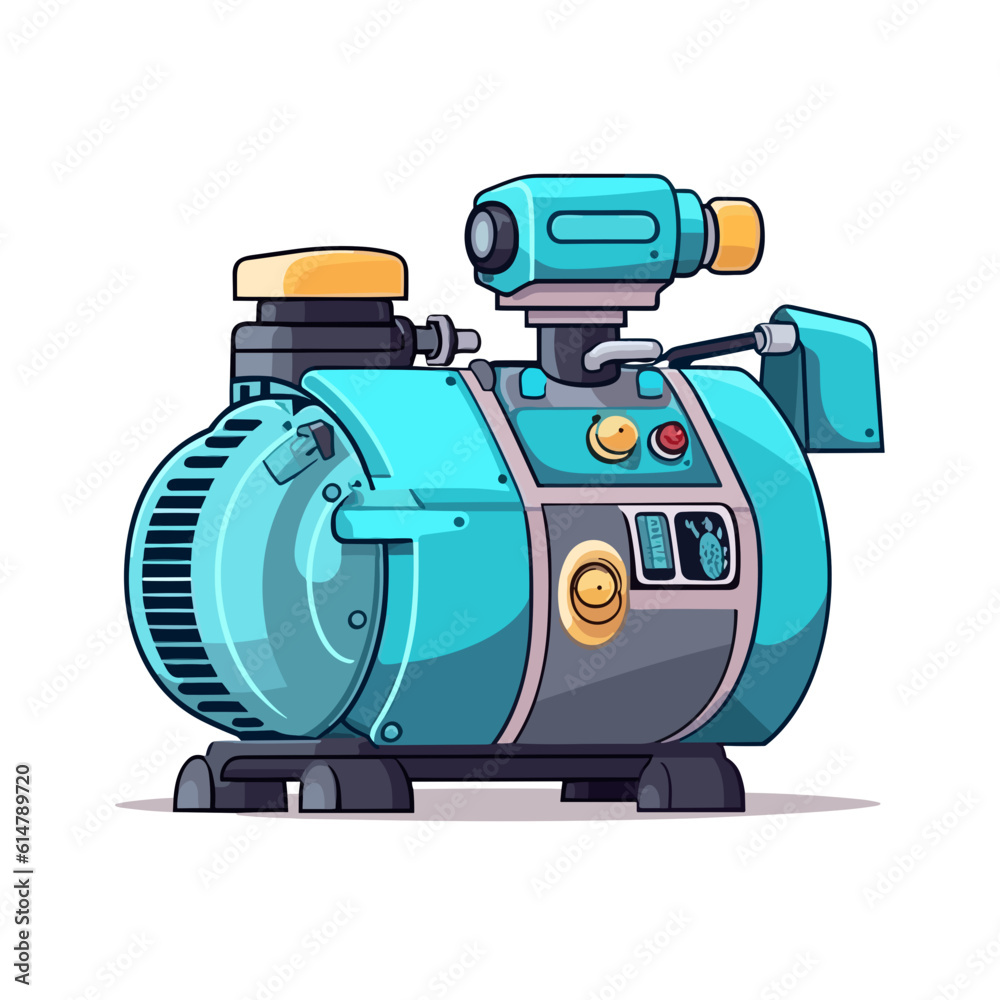 Playful cartoon Compressor sticker Illustrations in minimalist detailed ...