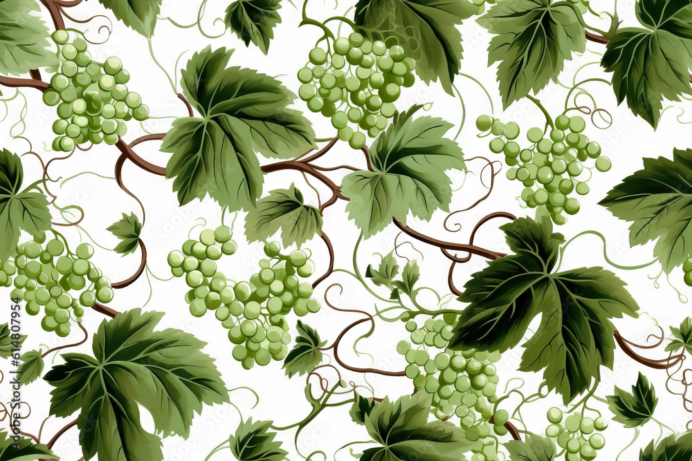 repeat pattern tilable background of grapes, seamless grape fruit ...