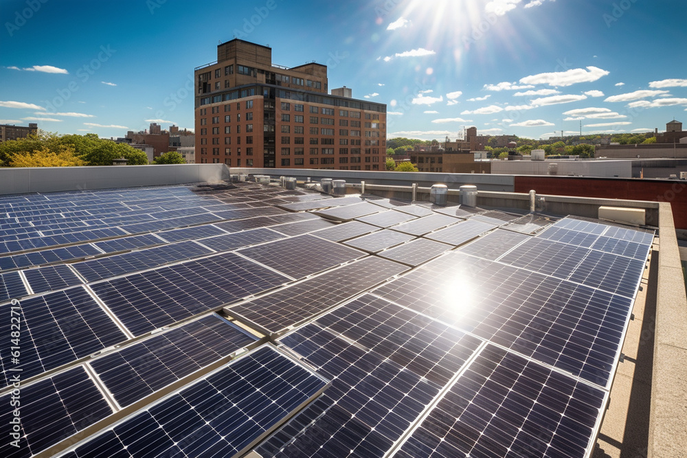 Solar panels on a roof, Harnessing the Sun: A Captivating Photograph of ...