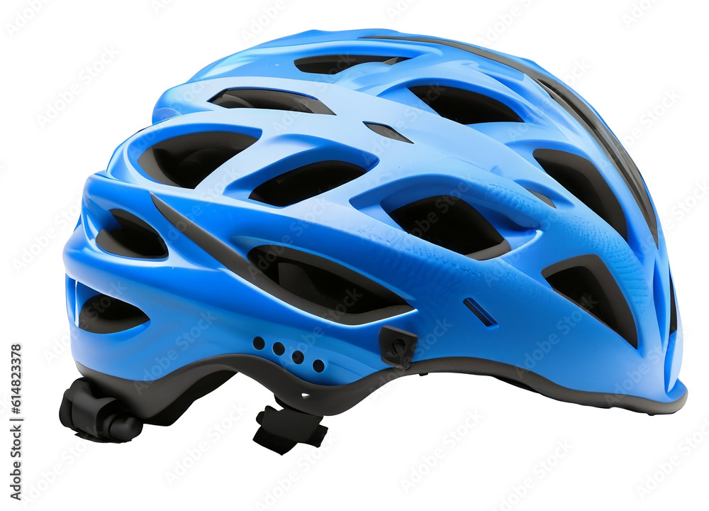 blue bicycle helmet isolated on transparent background .generative ai ...
