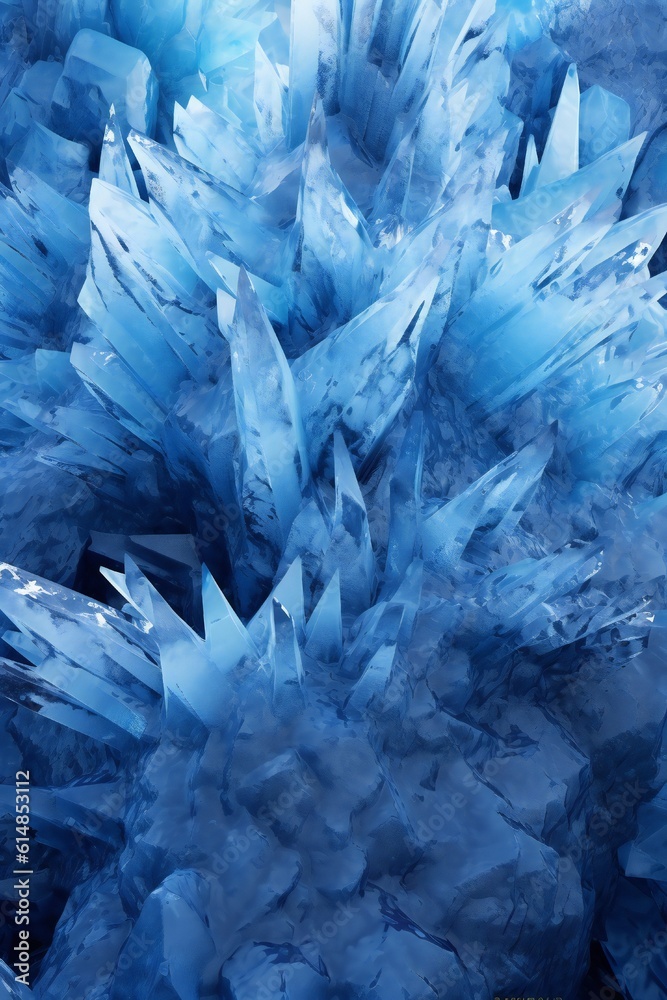 Luminous blue crystal ice glacial texture palace arctic frost snow ice ...