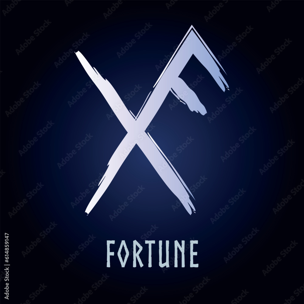 Hand drown full editable norse symbol for good luck. เวกเตอร์สต็อก ...