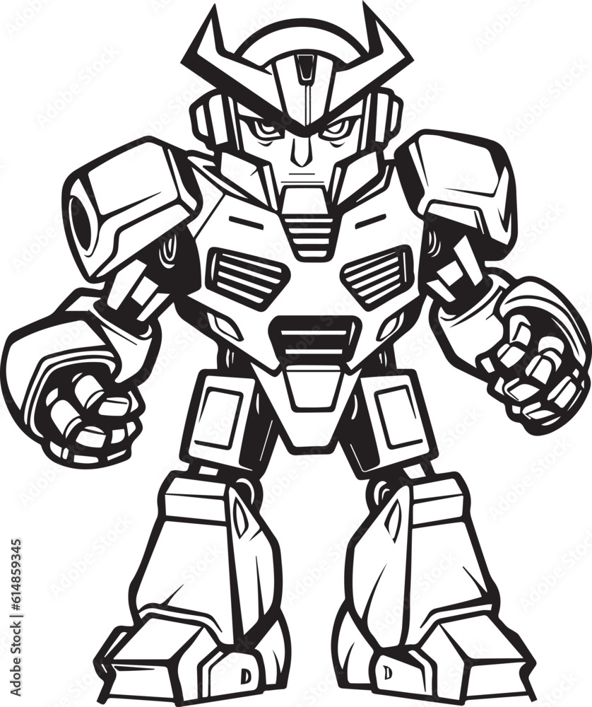 Coloring Book Page with Autobot , Coloring page outline of a cute ...