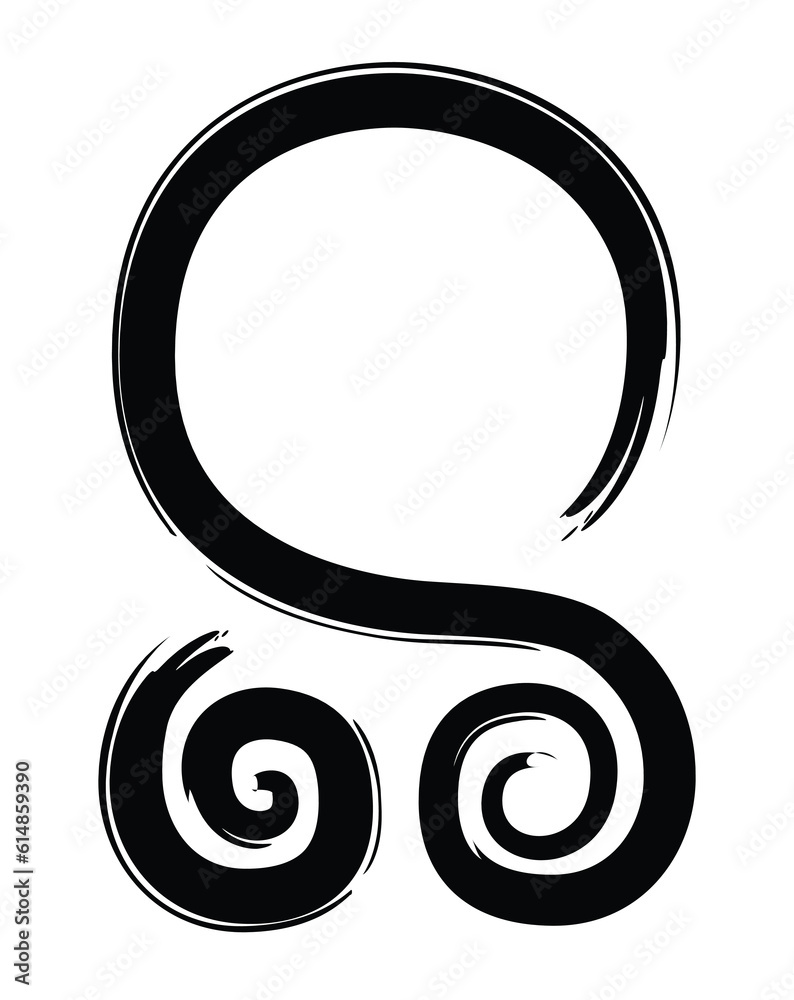 Hand drawn full editable norse symbol of troll cross. Stock Vector ...