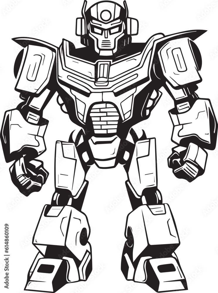 Photo & Art Print Coloring Book Page with Autobot , Coloring page ...