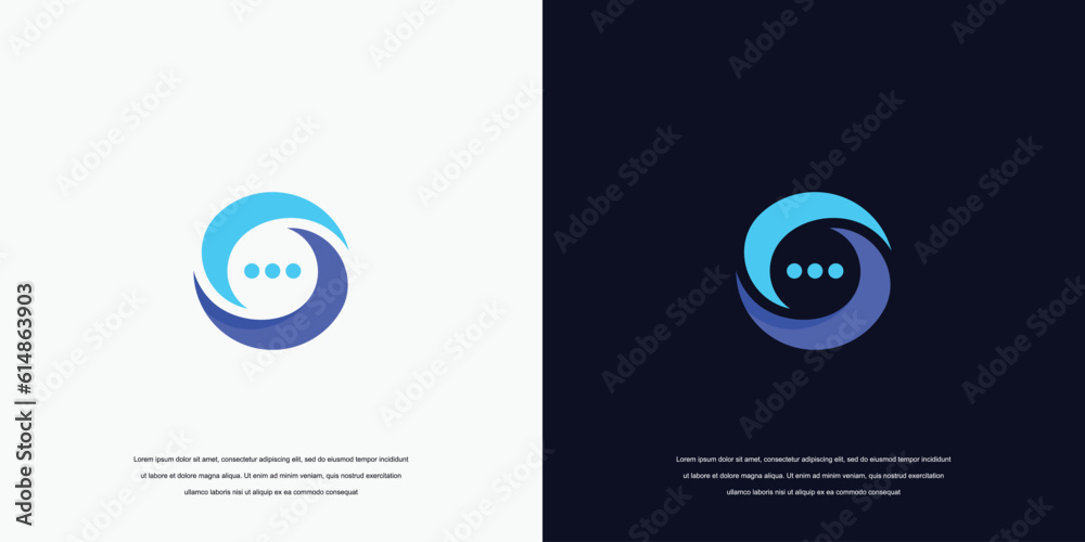 logo letter o, logo chat Stock Vector | Adobe Stock