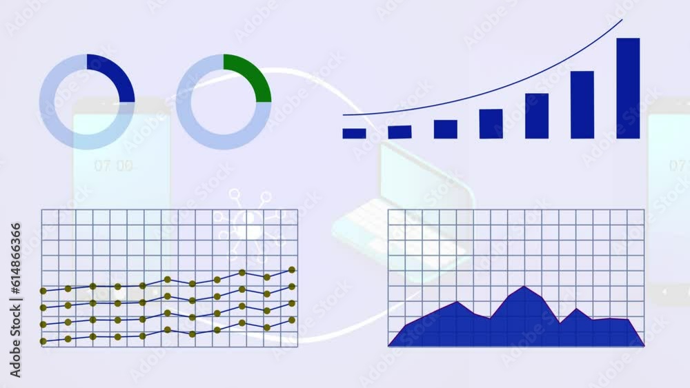 Graphs and pie charts slick, clean, elegant on white background great ... Graphs and pie charts slick, clean, elegant on white background great ...