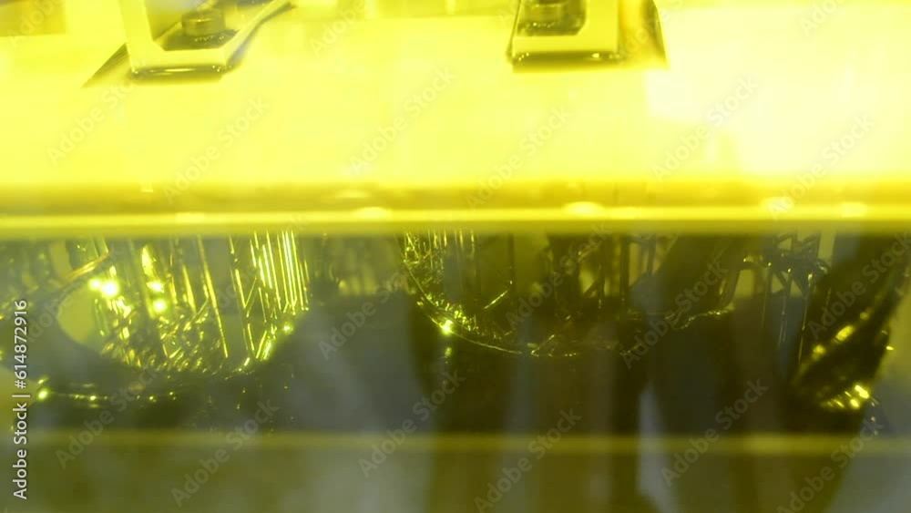 Stereolithography 3d printer. Working process 3d printer from ...