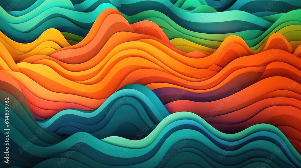 color mix wave palette artwork, wallpaper design, ai generated image ...
