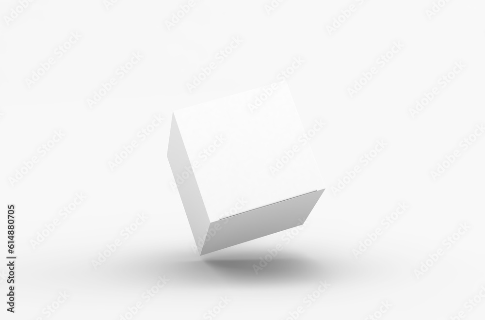 Square product box packaging mockup for brand advertising on a ...