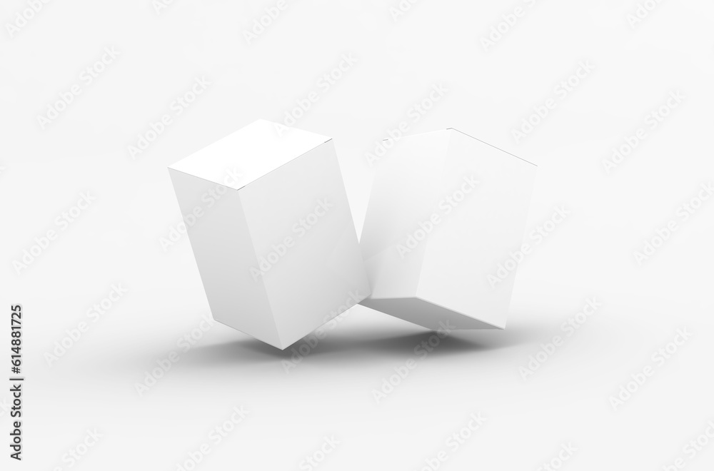 Square product box packaging mockup for brand advertising on a ...