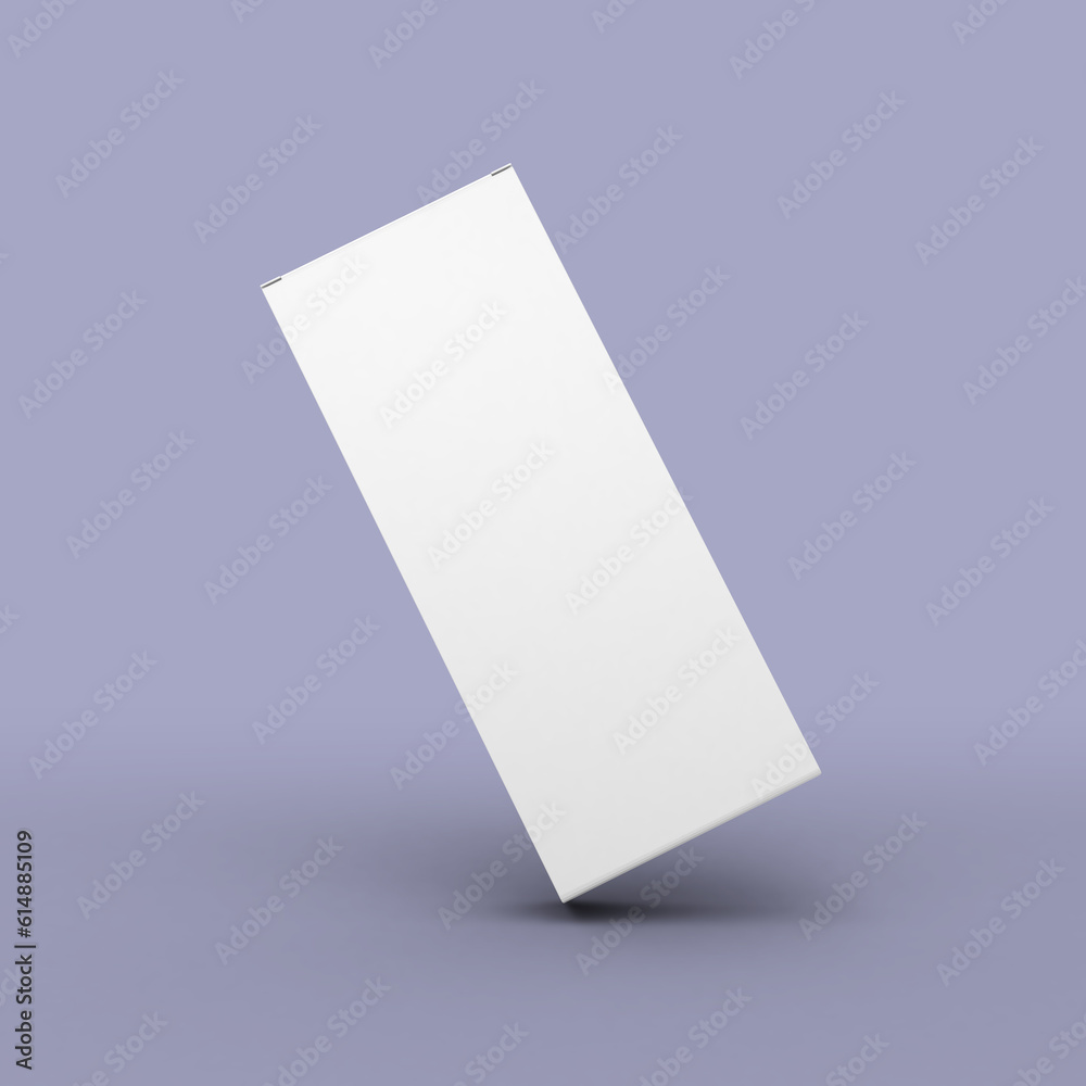 Long narrow box, packaging template for product design mockup. On clean ...