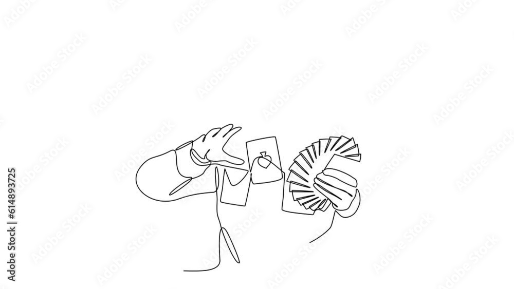 Animated self drawing of single continuous line draw for a Magician ...