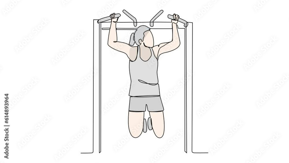 Animated self drawing of single continuous line draw for a people with ...