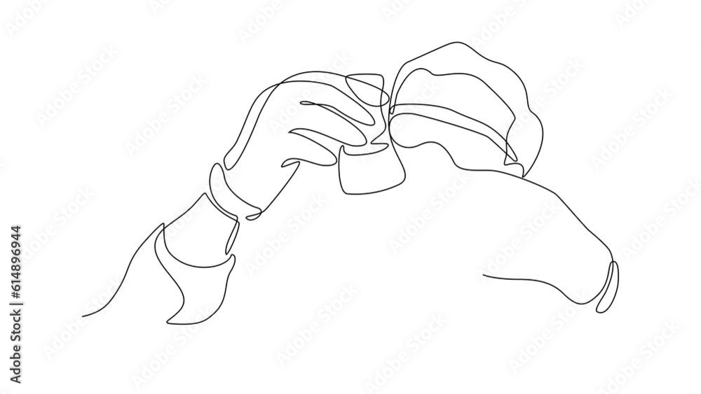 Animated self drawing of single continuous line draw for Laboratory ...