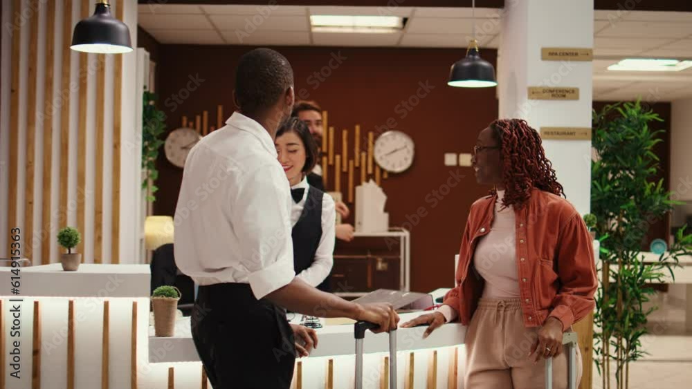 Husband and wife on honeymoon trip requesting special room amenities ...