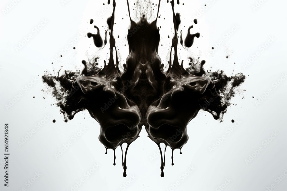 Ink blot for Rorschach test with transparent background. Psychology ...