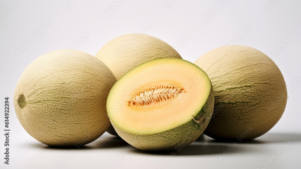 Melon grape on white background. Created with Generative AI technology ...