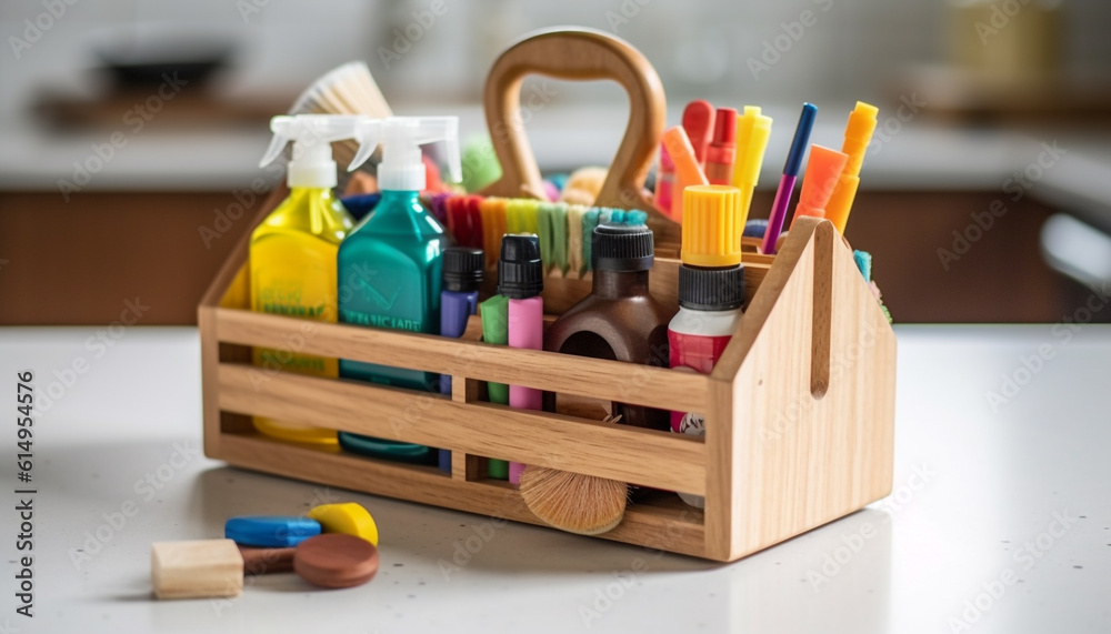 Colorful toy box sparks creativity in childhood education and learning ...