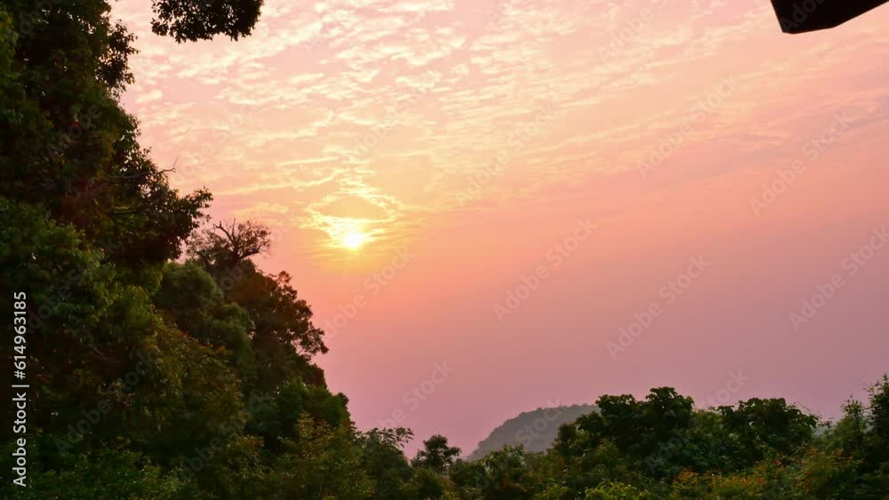 Majestic sunset or sunrise landscape Amazing light of nature above the ...