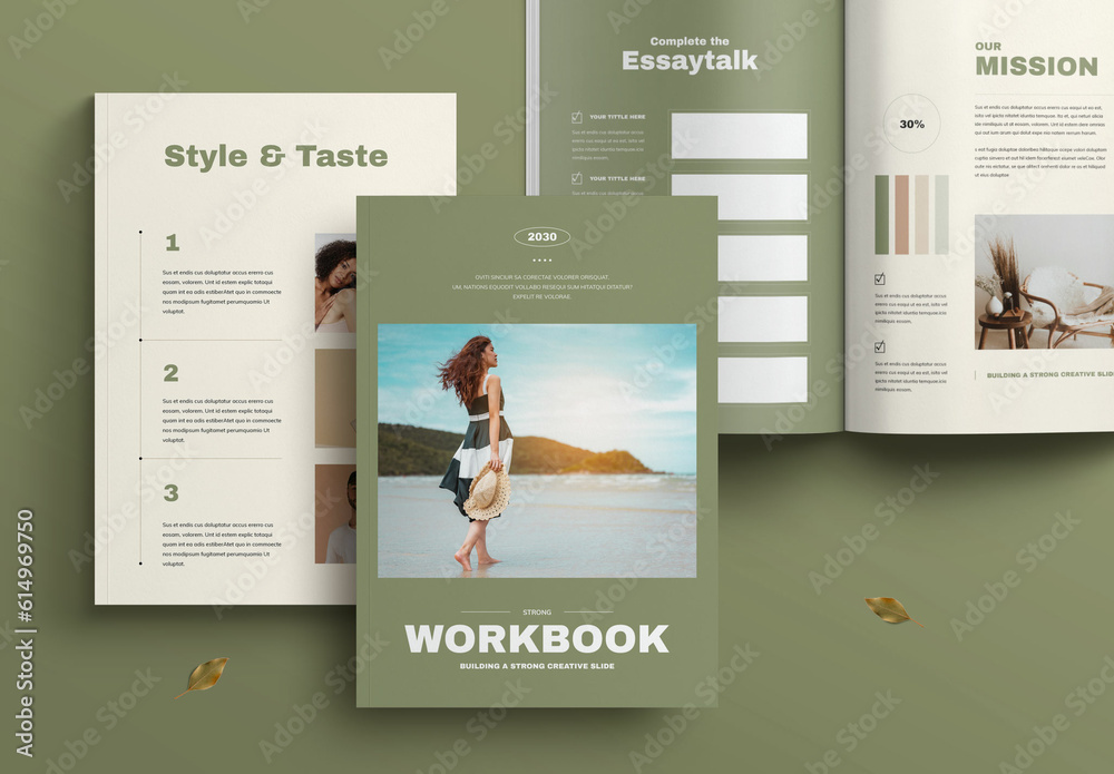 Workbook Layout Stock Template | Adobe Stock