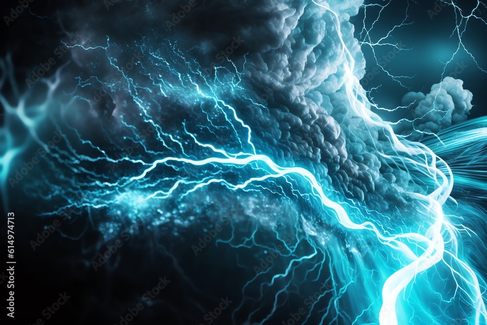 Dramatic background with lightning and thunderstorm. Flashing lightning ...