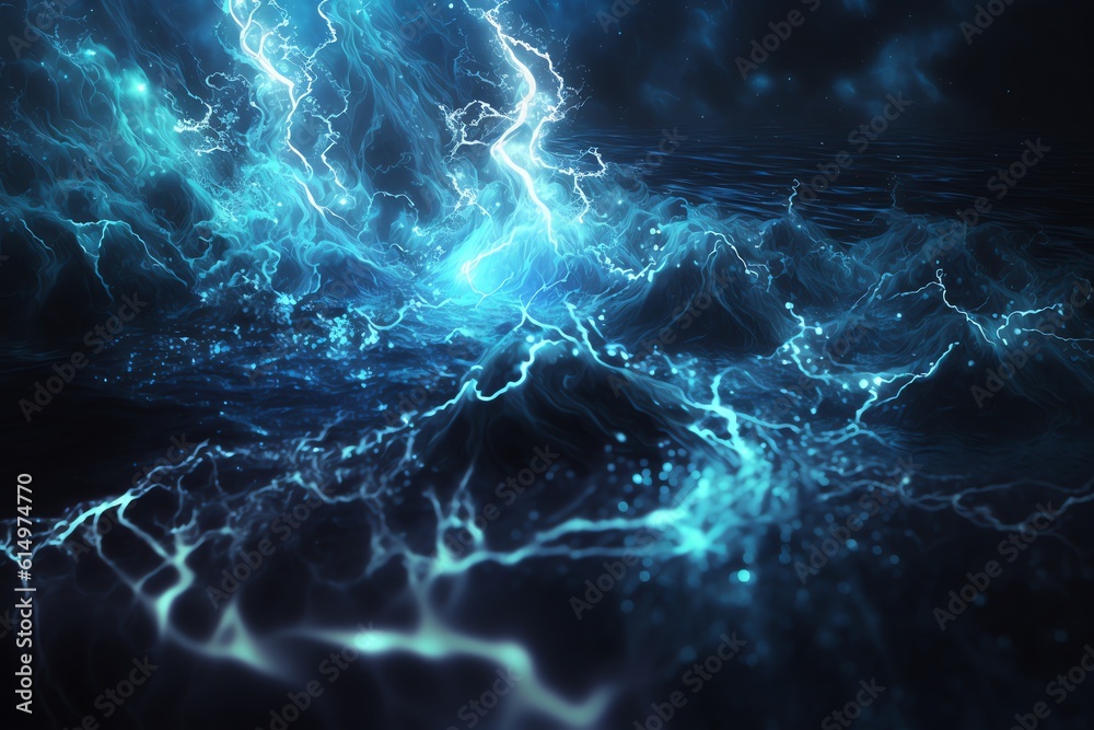 Dramatic background with lightning and thunderstorm. Flashing lightning ...