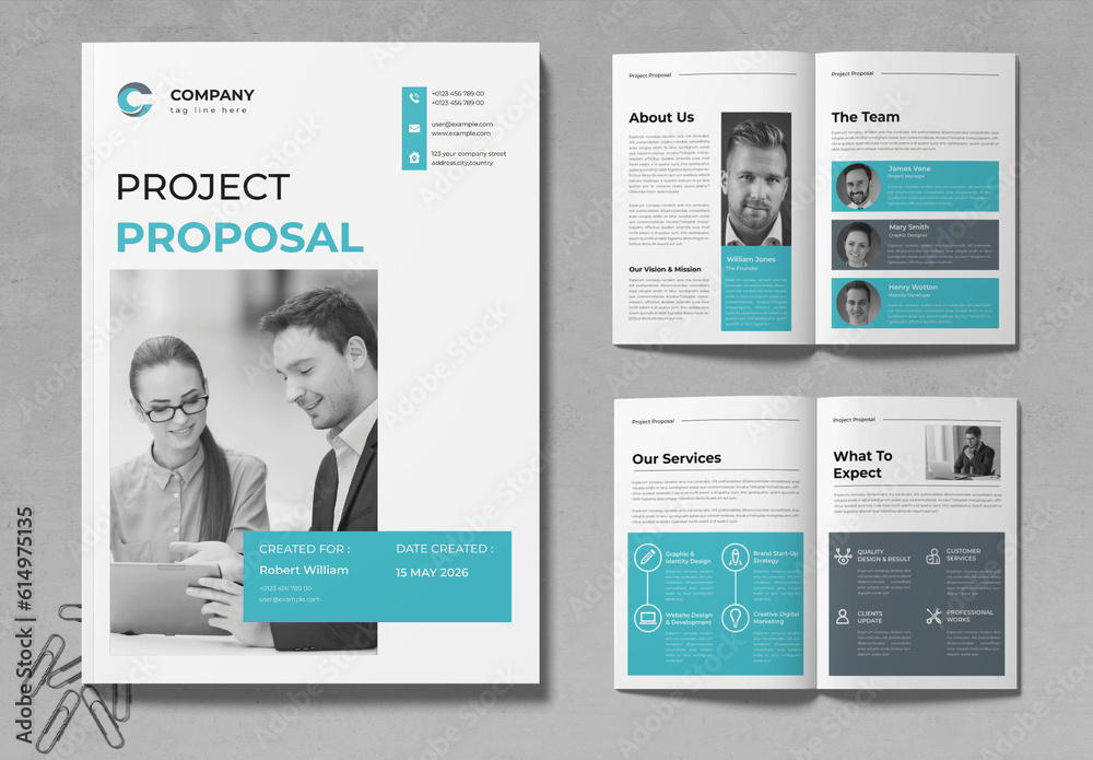 Project Proposal Stock Template | Adobe Stock