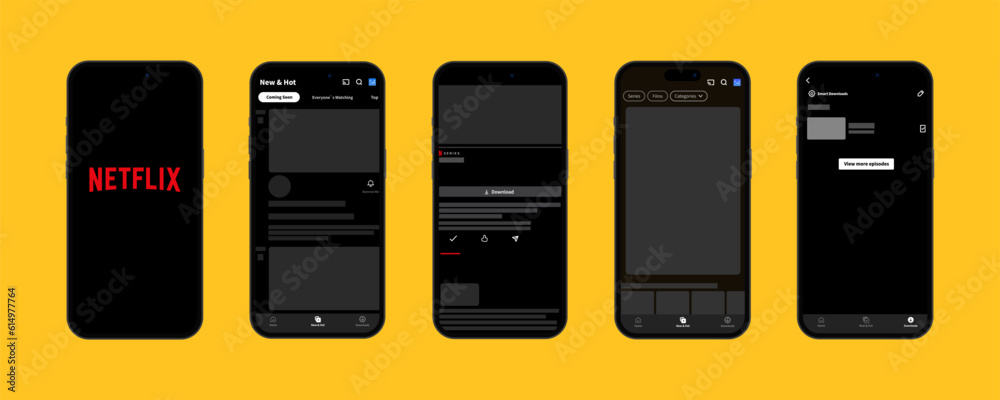 Netflix app. Online Template for an online entertainment service ...
