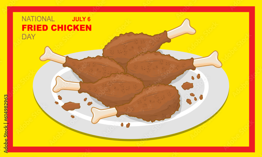 some fried chicken thighs or fried chicken drumstick on a white ...