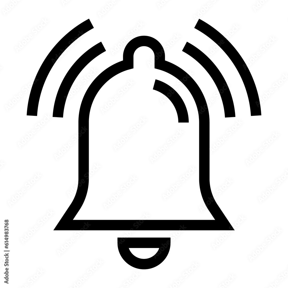 notification bell icon PNG image Stock Illustration | Adobe Stock