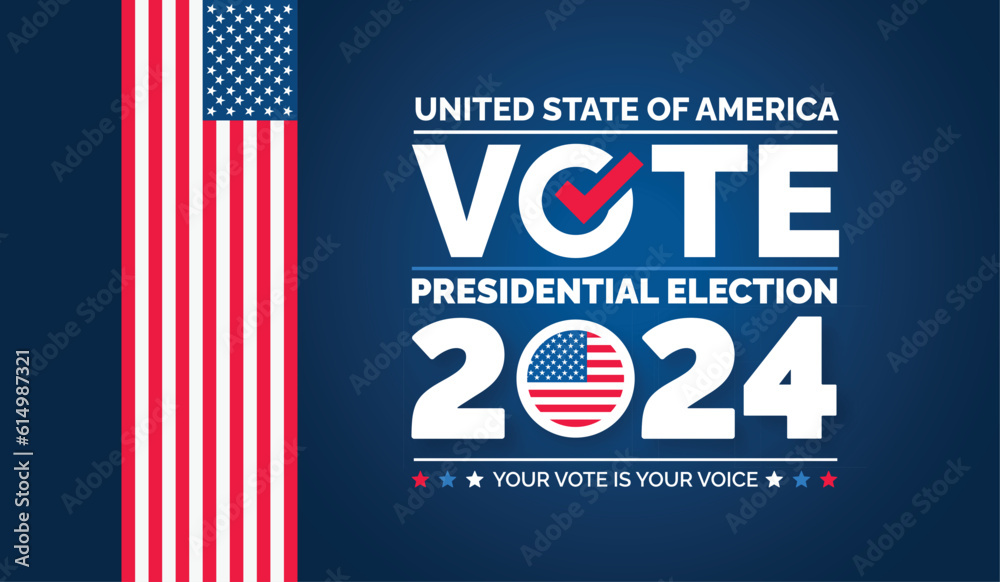 USA 2024 Presidential Elections Event Banner, background, card, poster ...