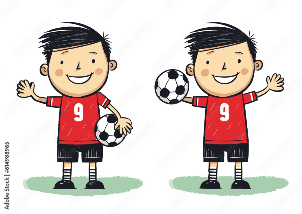 Soccer goalkeeper with soccer ball in hand. vector illustration ...